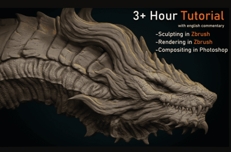 Zbrush教程 – 概念设计龙的创作 Dragon Concept in Zbrush_CGalpha