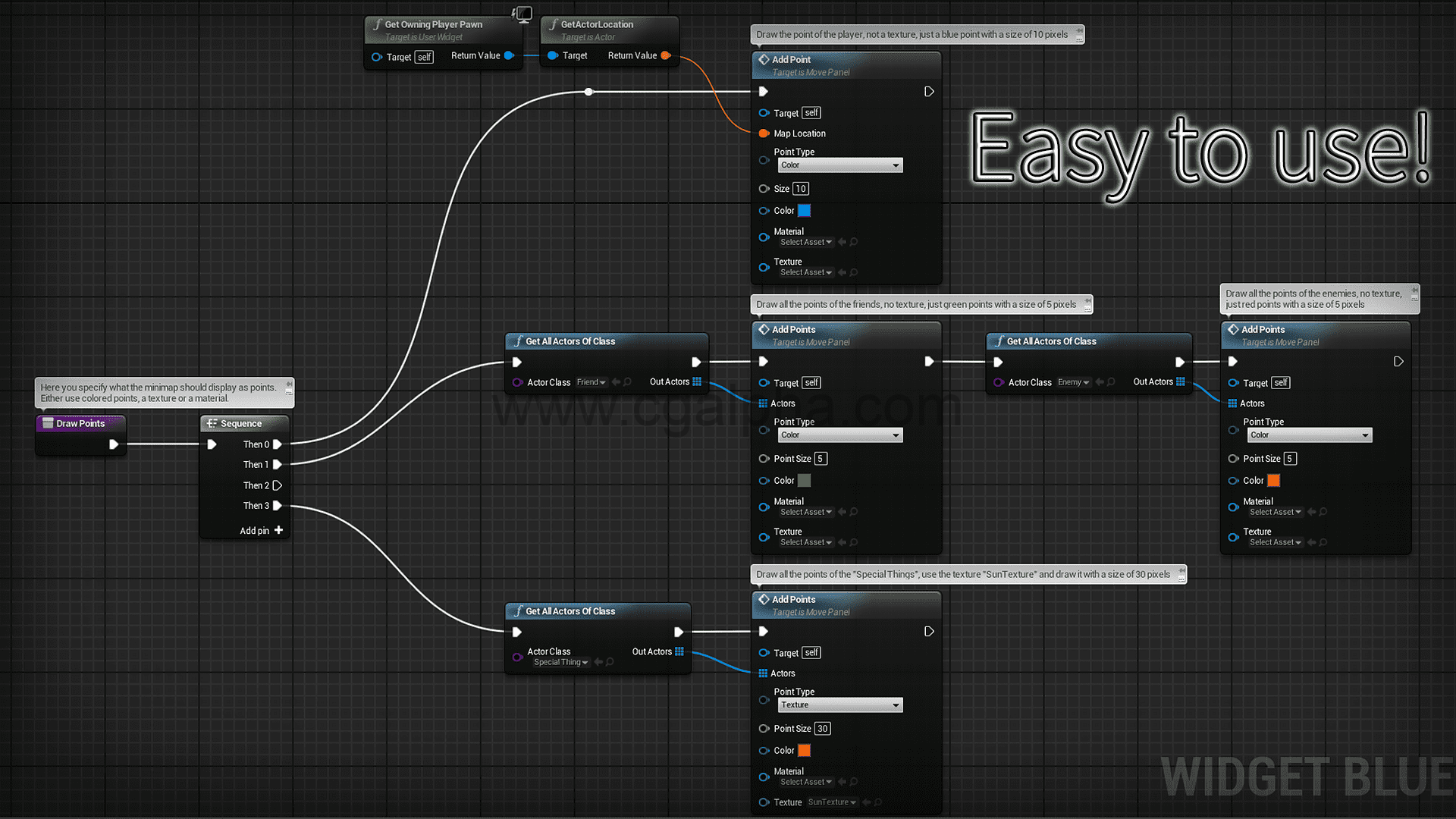 UE4插件 – UMG迷你地图 UMG Mini Map_CGalpha