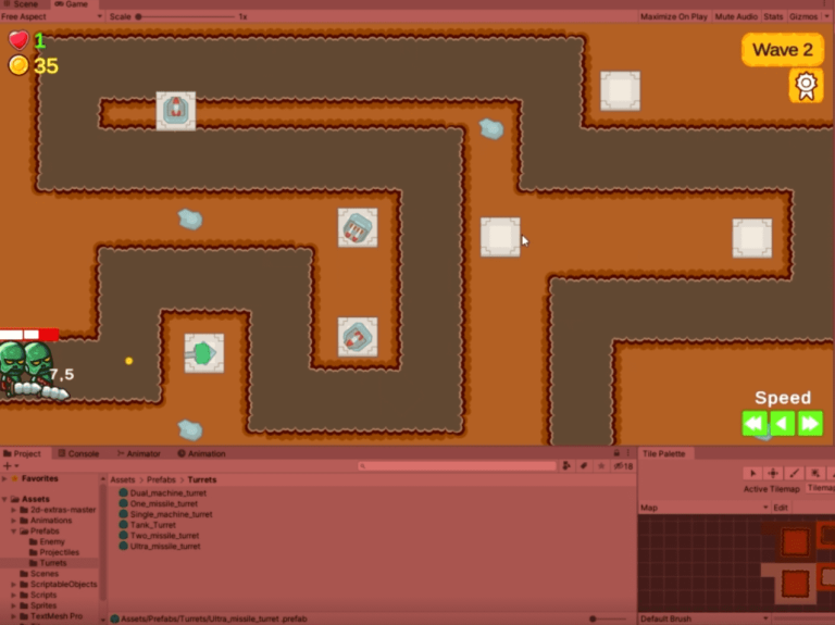 【中文字幕】Unity中创建一个2D塔防游戏教程_CGalpha