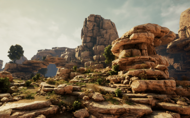 【UE4】洞穴悬崖 Nature Cave Cliff_CGalpha