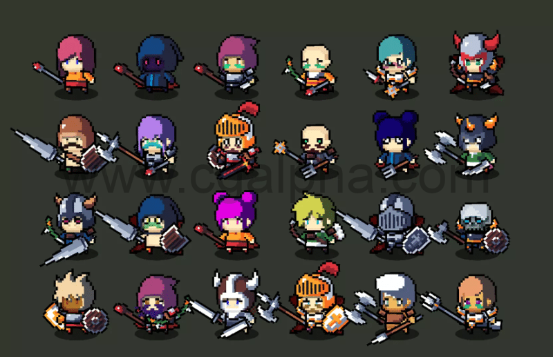 Unity插件 – 2D风格化角色像素角色制作插件 2D Pixel Unit Maker – SPUM _ CGalpha