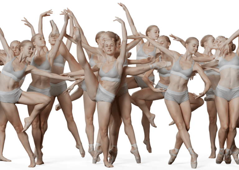 3DScan Store – 女芭蕾舞者参考姿势超级包 female ballet dancer reference pose mega pack_CGalpha