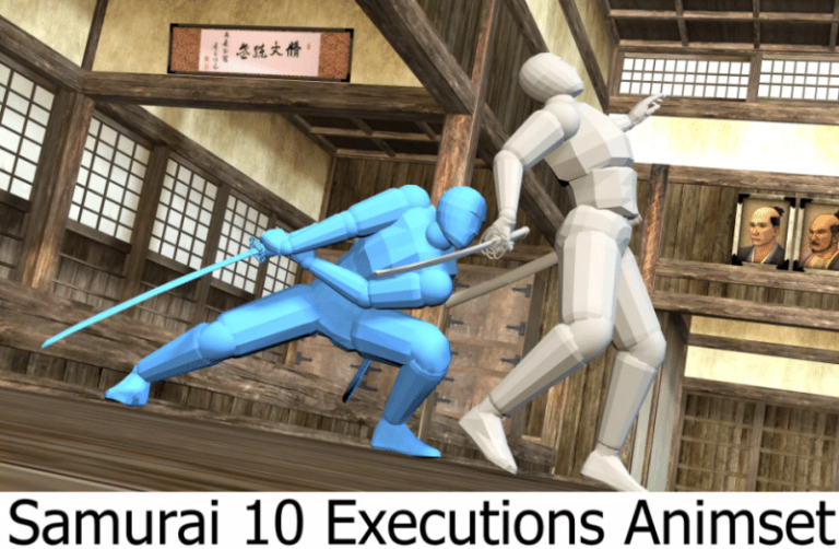 Unity – 10种格斗动画资产 Samurai 10 Executions Animset_CGalpha