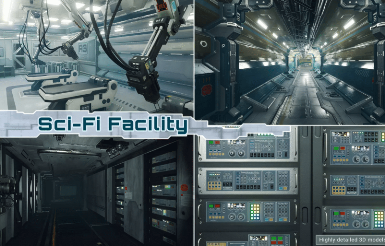 Unity – 科幻设施 Sci-Fi Facility_CGalpha