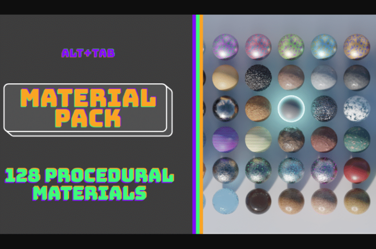 Blender材质 – Alt Tab 的 128 种智能材质资产 Alt Tab’S 128 Materials Asset Pack_CGalpha