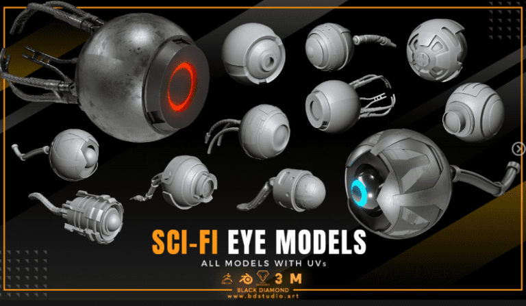 模型资产 – 科幻眼睛模型 SCI-FI EYE MODELS_CGalpha